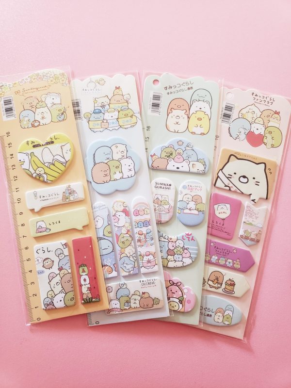 Planilla de Post It con Regla Kawaii de Animalitos (se manda color al ...