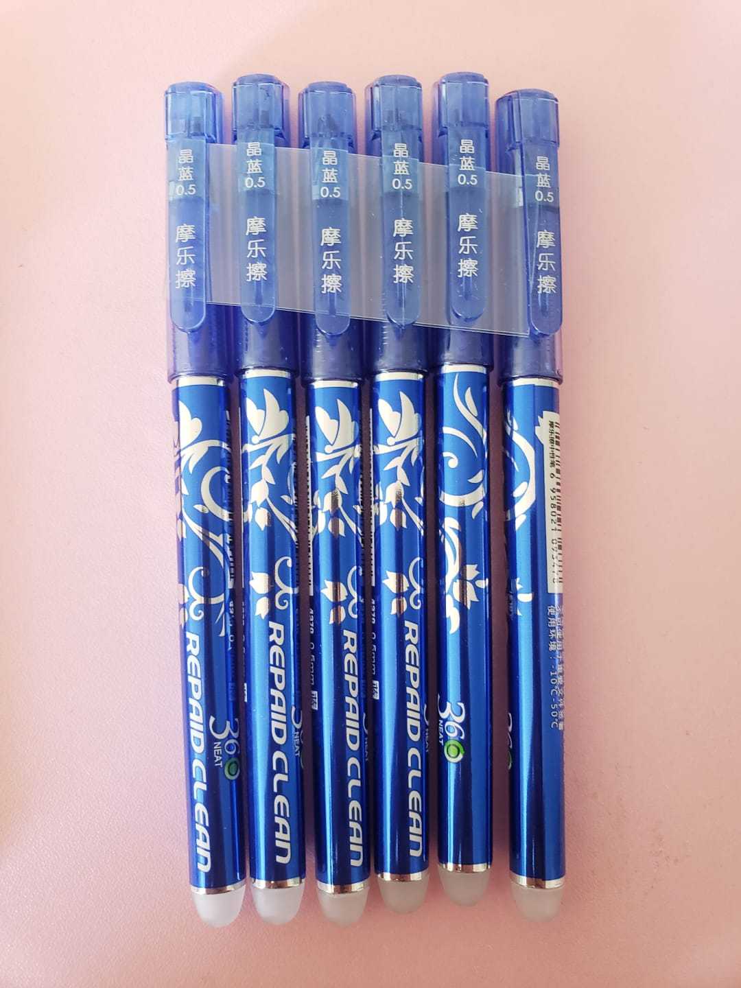 PACK 12 PLUMAS KAWAII BORRABLES AZULES PUNTO FINO GEL TINTA AZUL - Cute ...