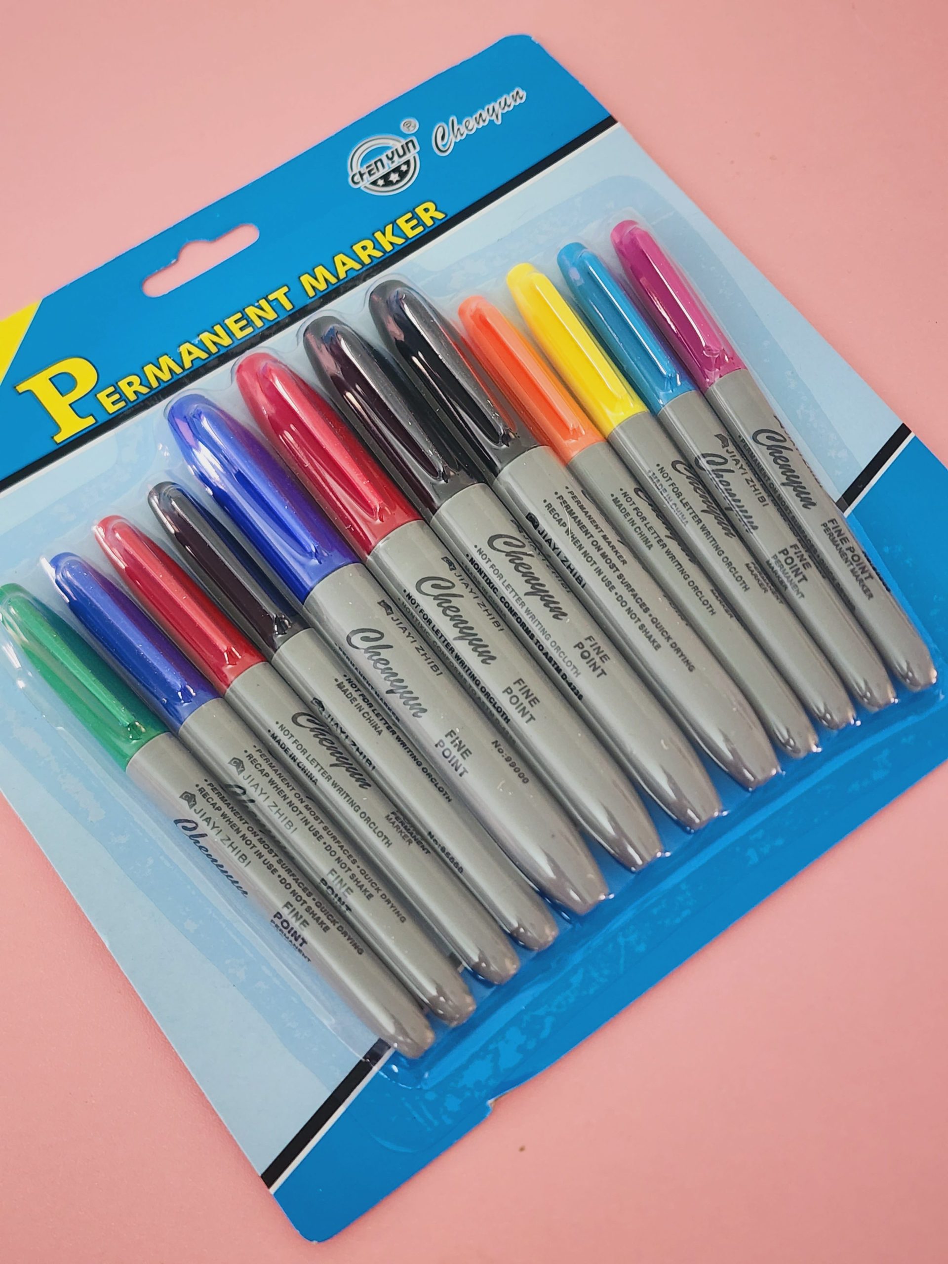 Blister con 12 Plumones Permanentes de Colores 8+4 - Cute Shop