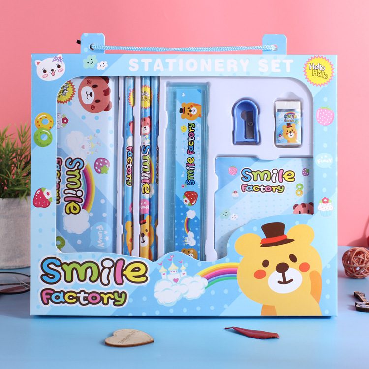 Set Escolar de 9 Piezas Color Azul - Cute Shop