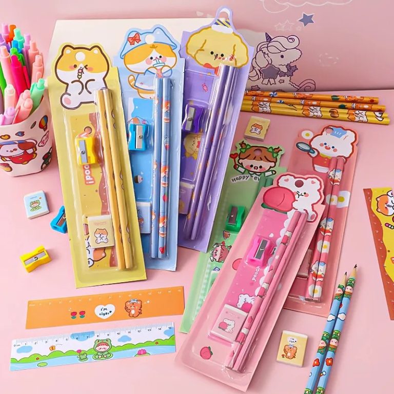 Blister Set escolar con 5pzas Kawaii - Cute Shop