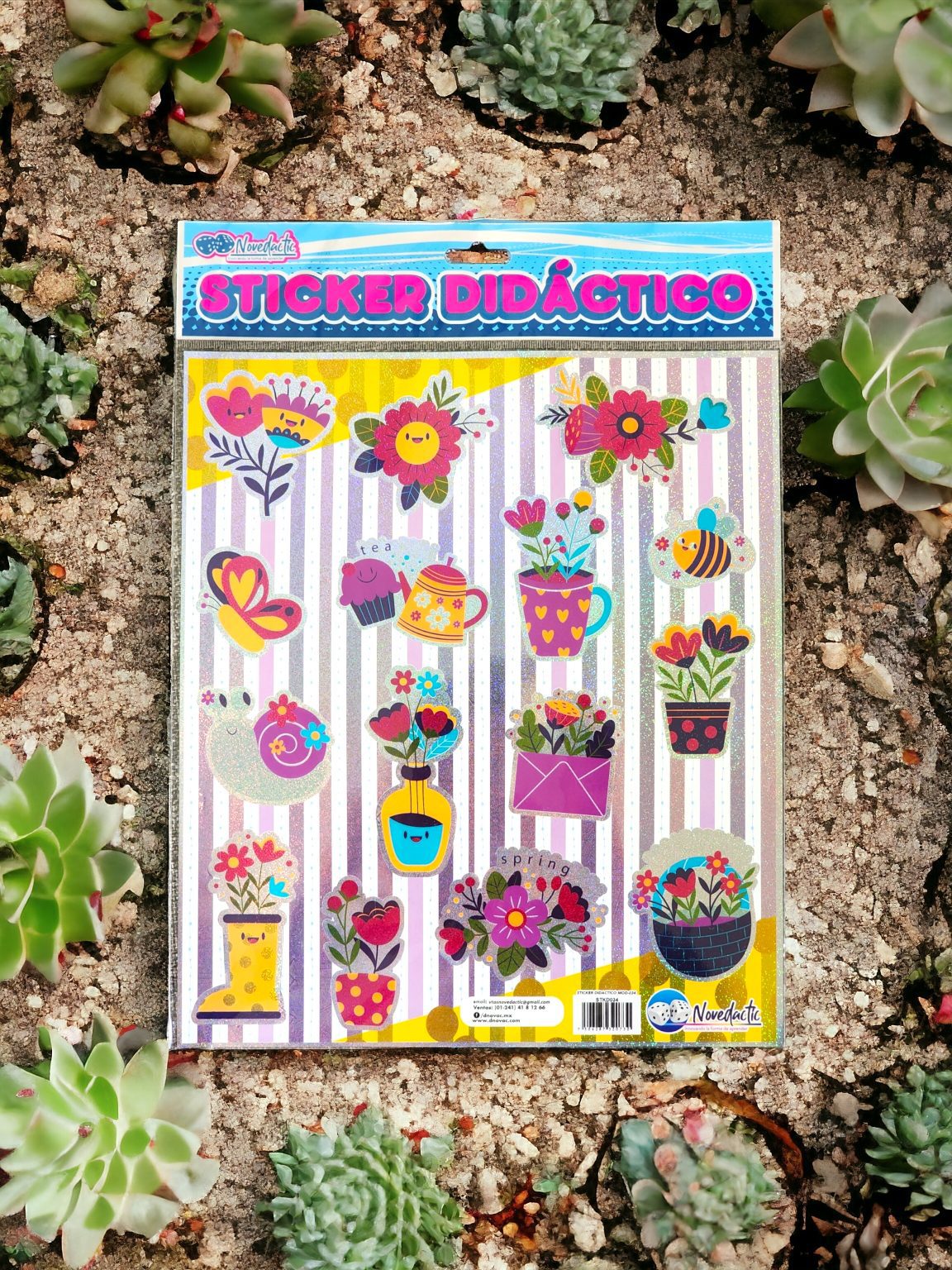 Planilla Stickers Didacticos Tamaño Carta Plantas - Cute Shop