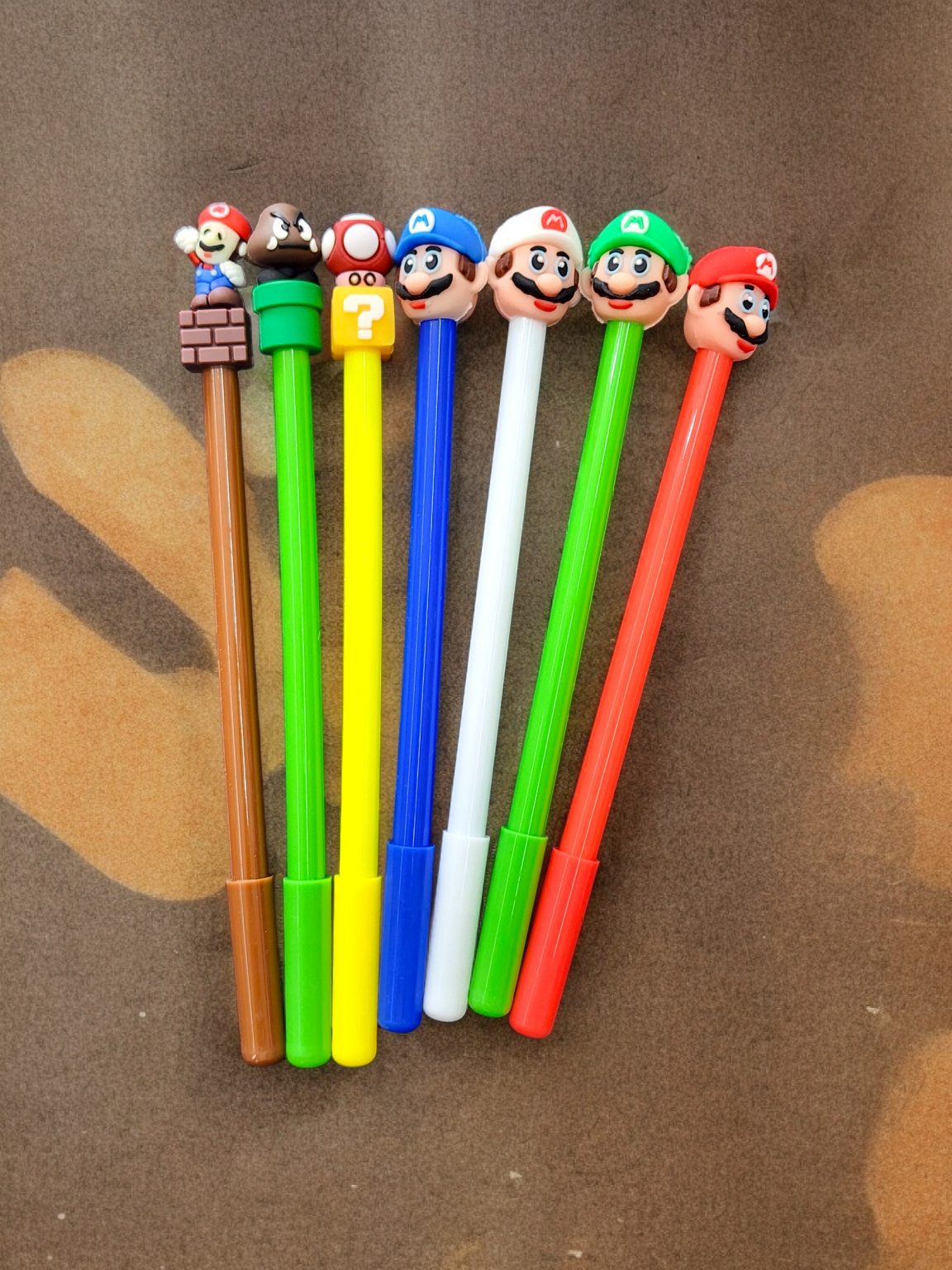 Pluma Kawaii Punto Fino de Gel Mario Colorido - Cute Shop