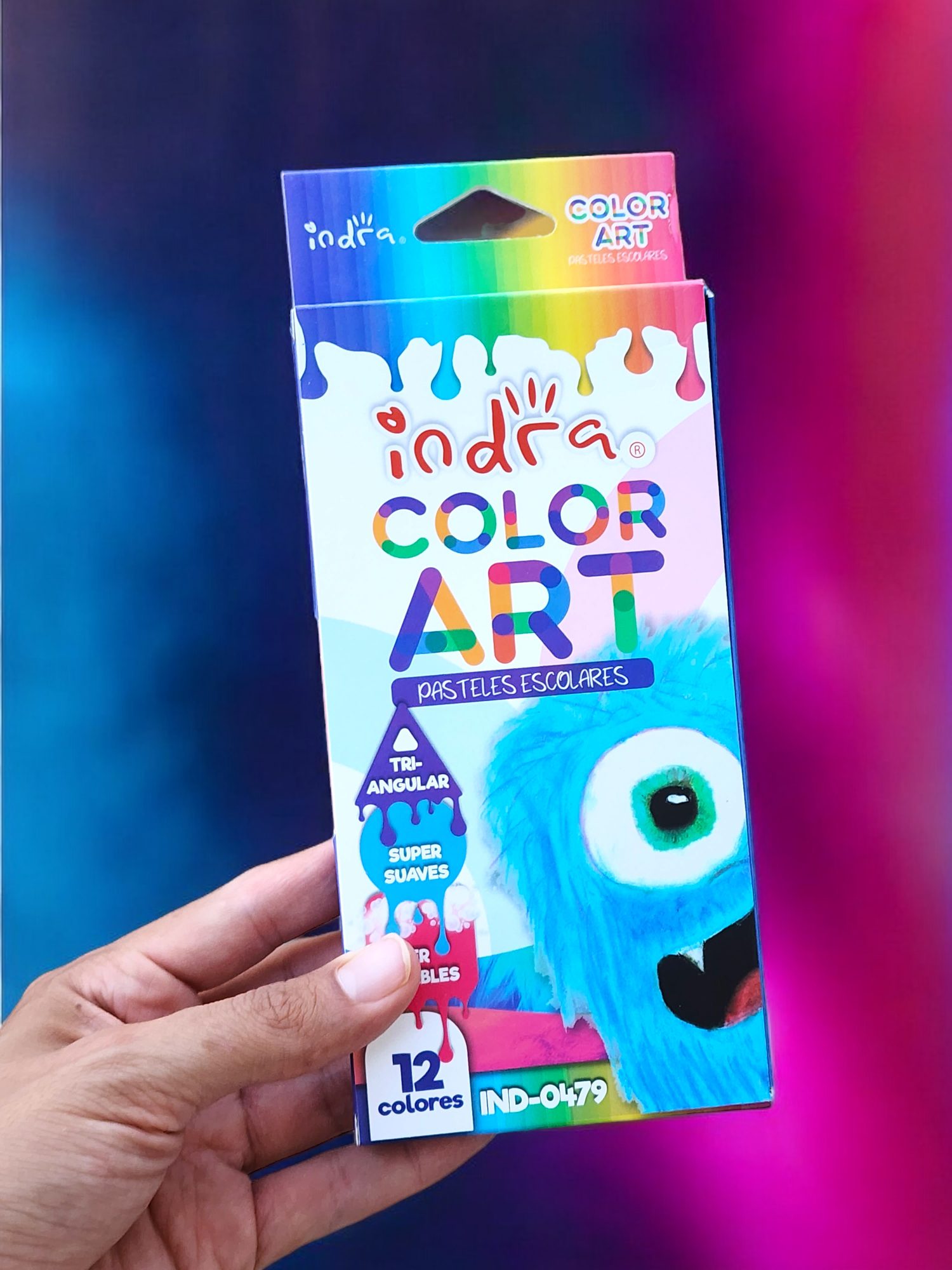Pack con 12 Crayones Triangulares Colores Pastel Super Lavables Color ...