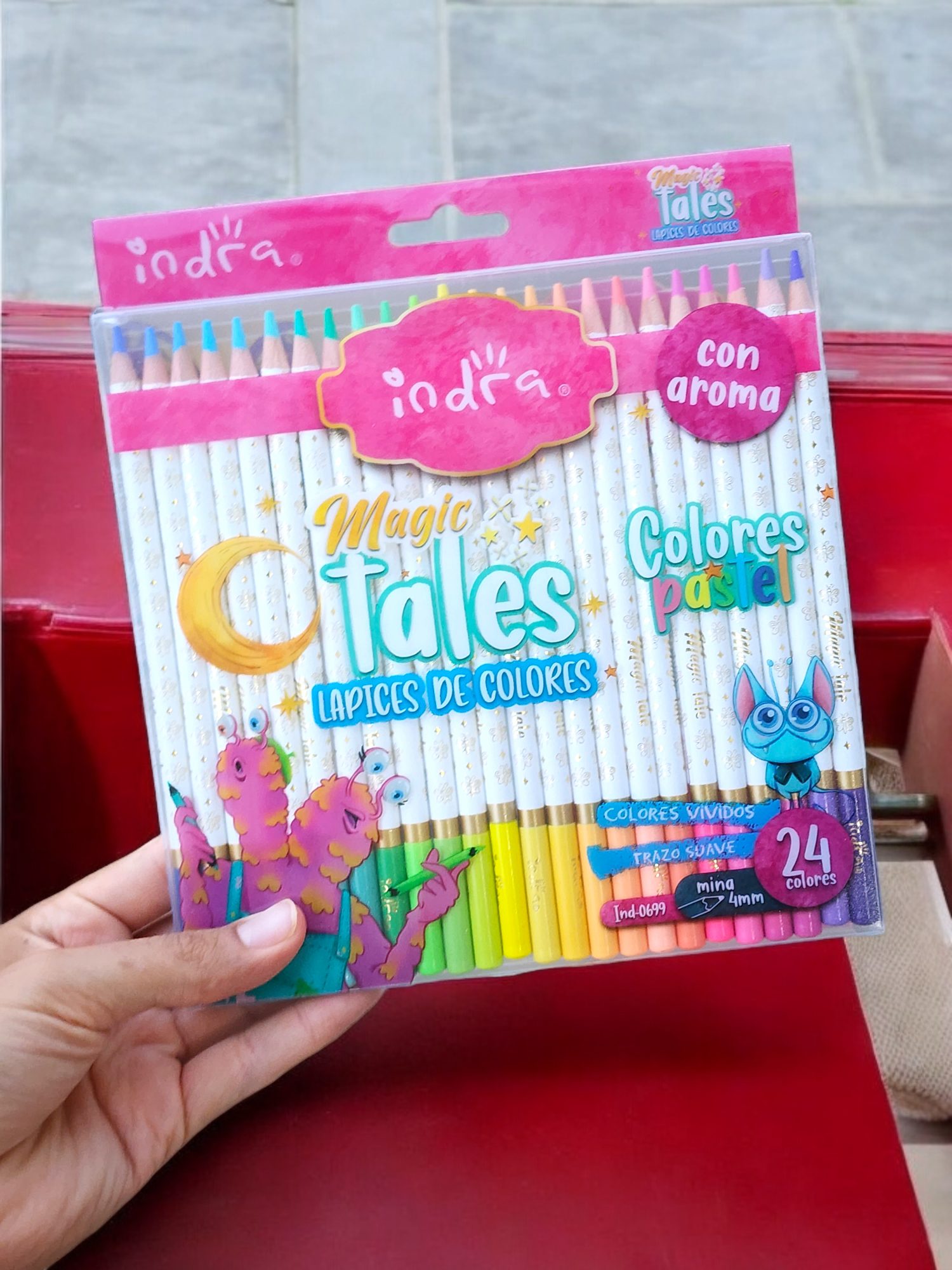 Blister con 24 Colores Pastel con Aroma 4mm Magic Tales Indra - Cute Shop