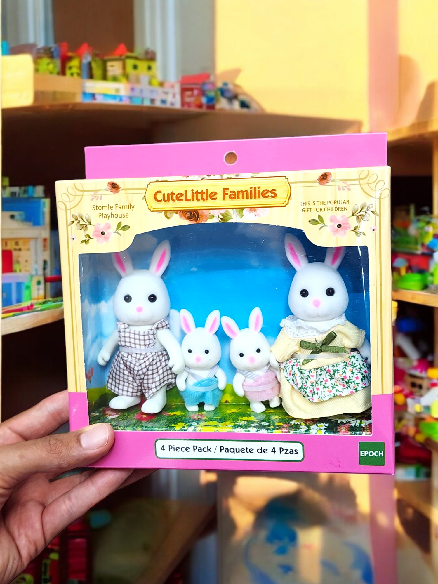 Blister con Familia de 4 Conejos Blancos Ternurines de Juguetes ...