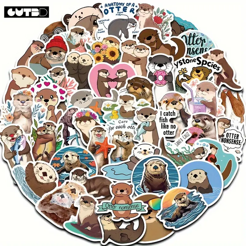 Pack con 50 Stickers de Nutrias Cute - Cute Shop