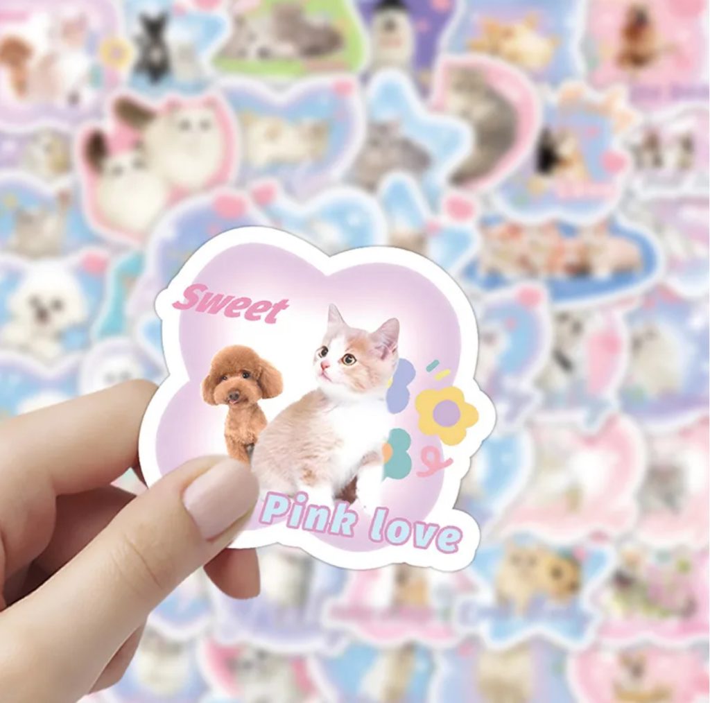 Pack con 50 Stickers de Perritos & Gatitos Lindos Mascotas - Cute Shop