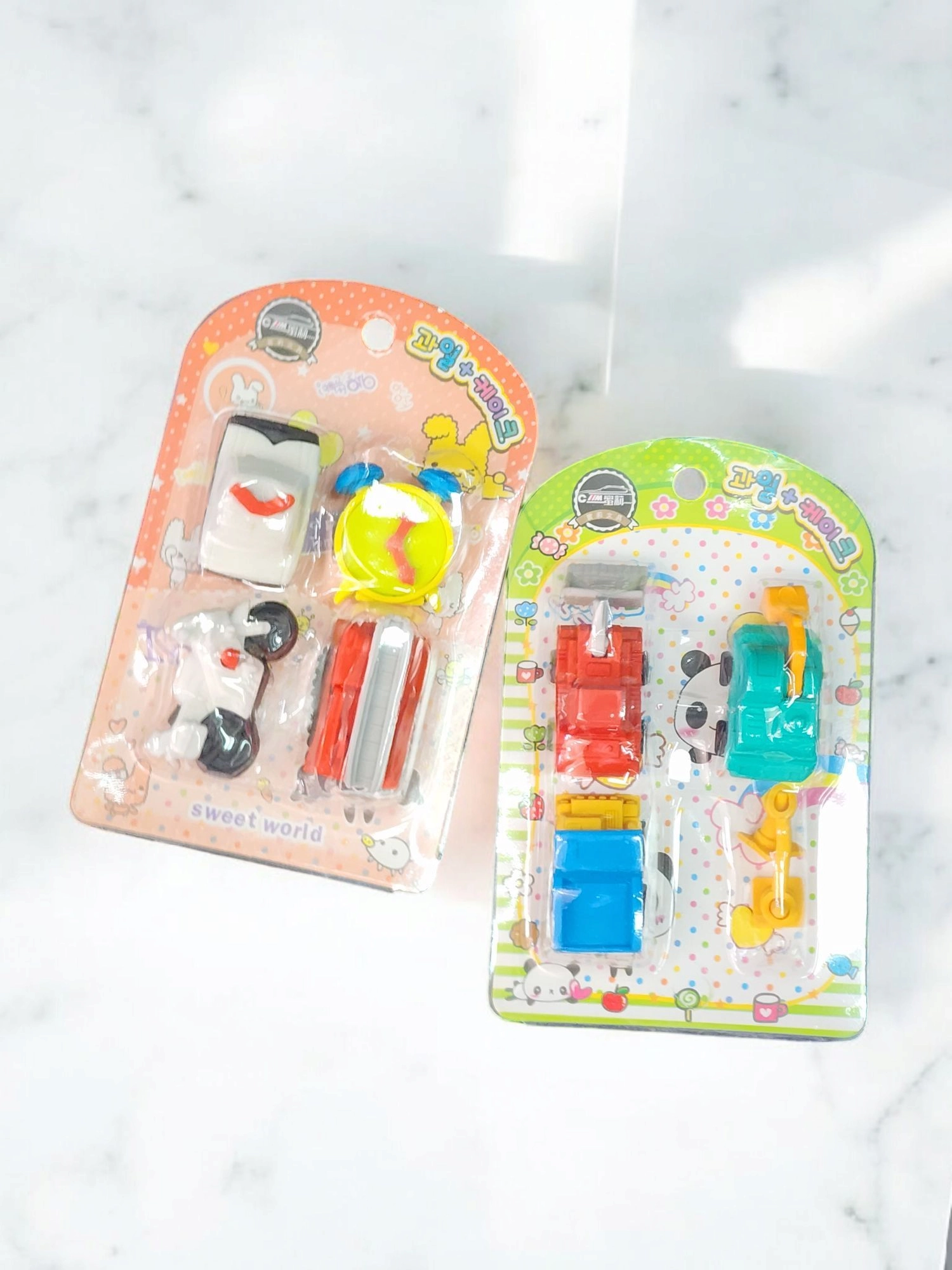 Blister con 4 Goma Borradores Profesion Happy Time Military Eraser ...