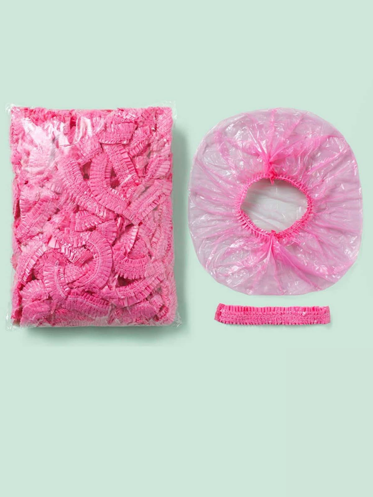 Pack 10 Gorros de Ducha Desechable en Color Blanco y Rosa - Cute Shop