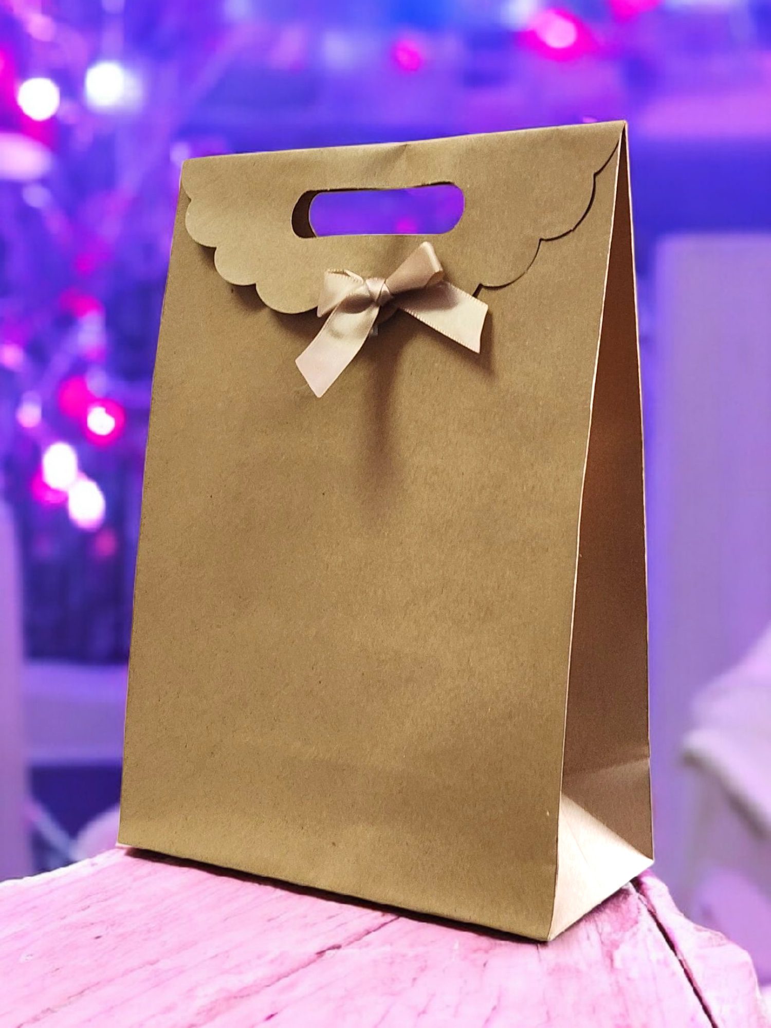 Bolsa de Regalo Chica Papel Kraft con Broche de Velcro - Cute Shop
