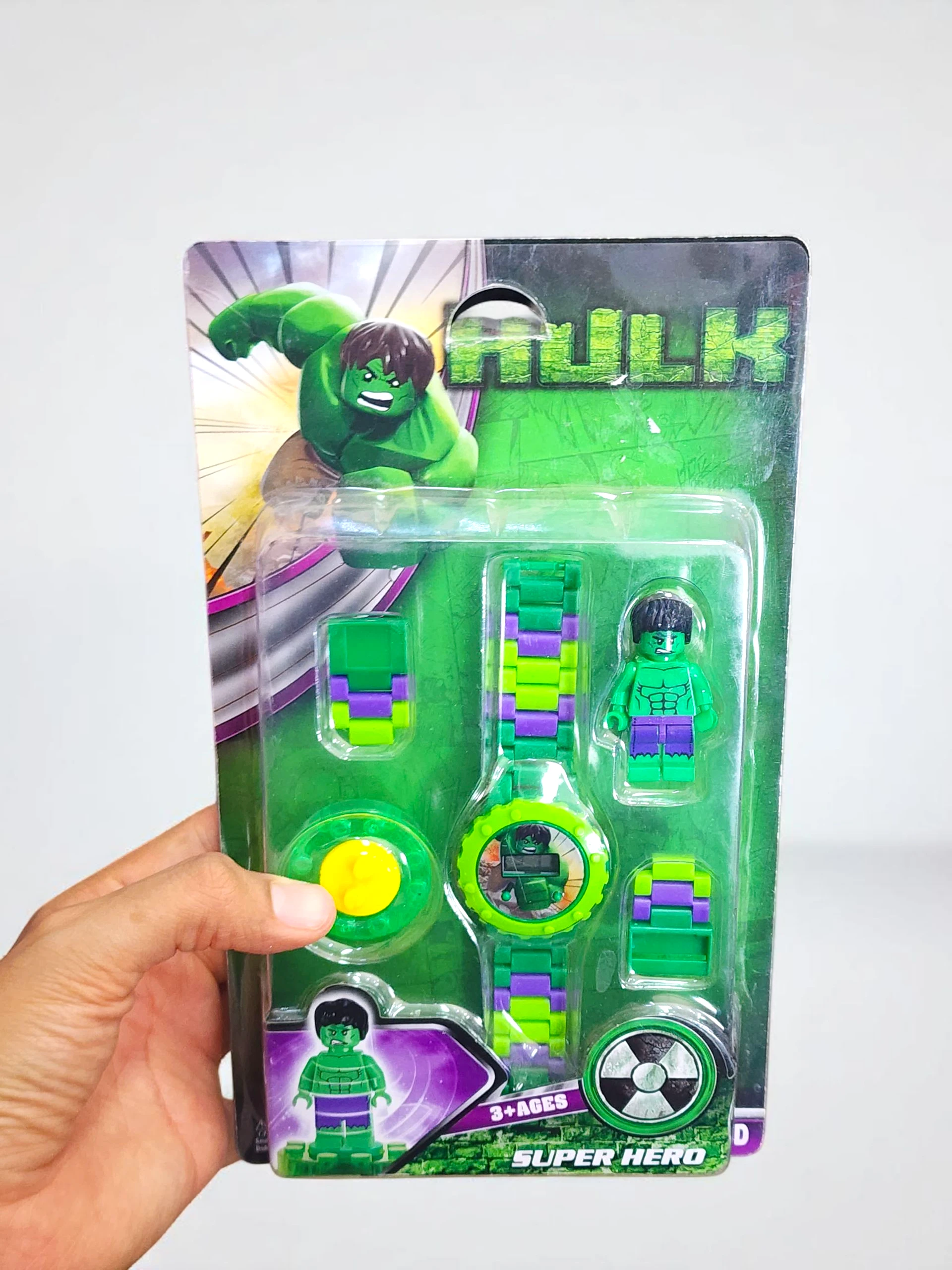 Reloj con Figurita Armable Infantil Hulk - Cute Shop
