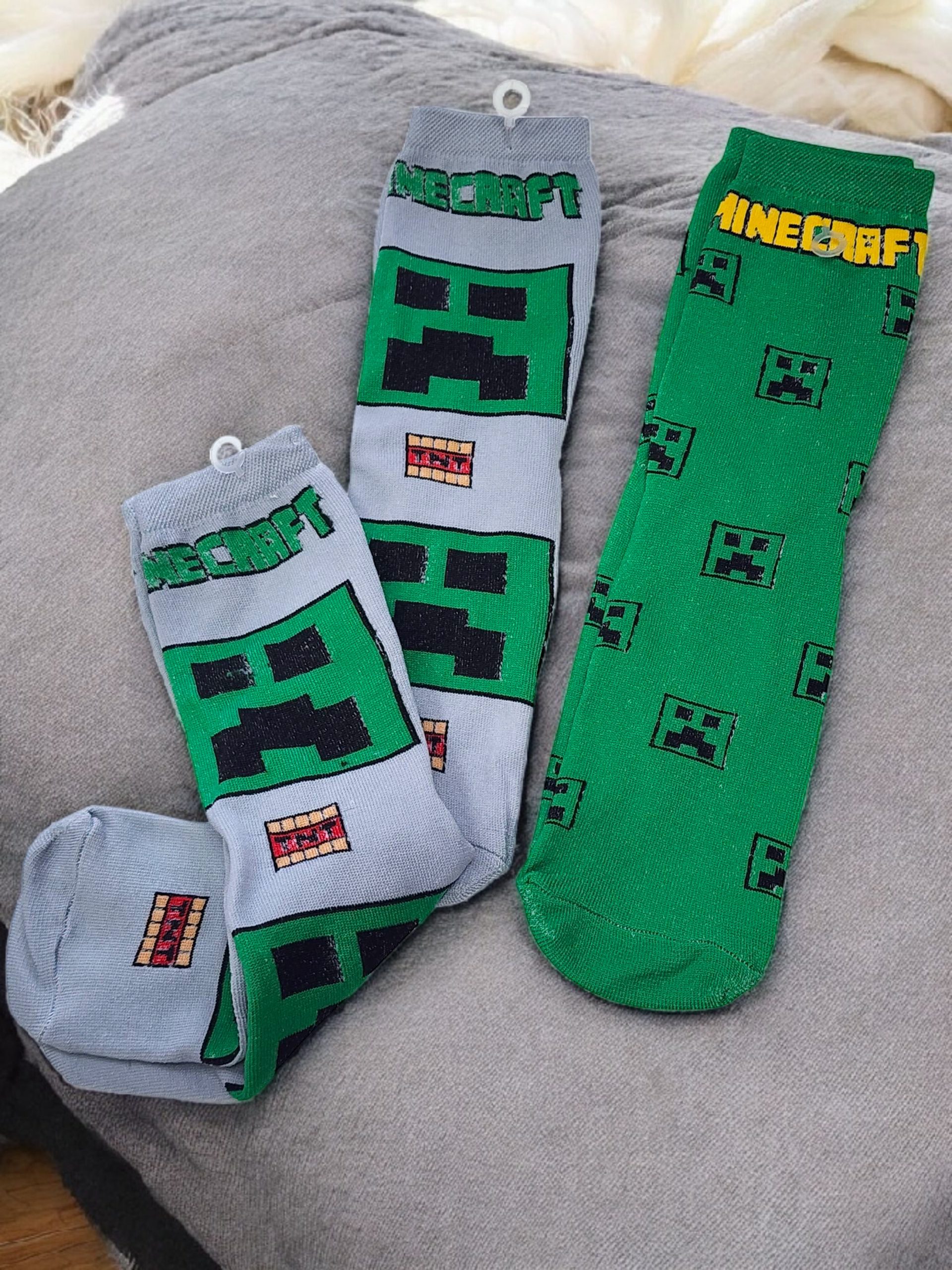 Calceta Loca 3/4 Unisex Unitalla Minecraft - Cute Shop