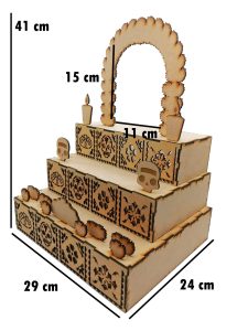 Altar de Muertos Chico Armable 41x29x24cm MDF Decoración - Cute Shop