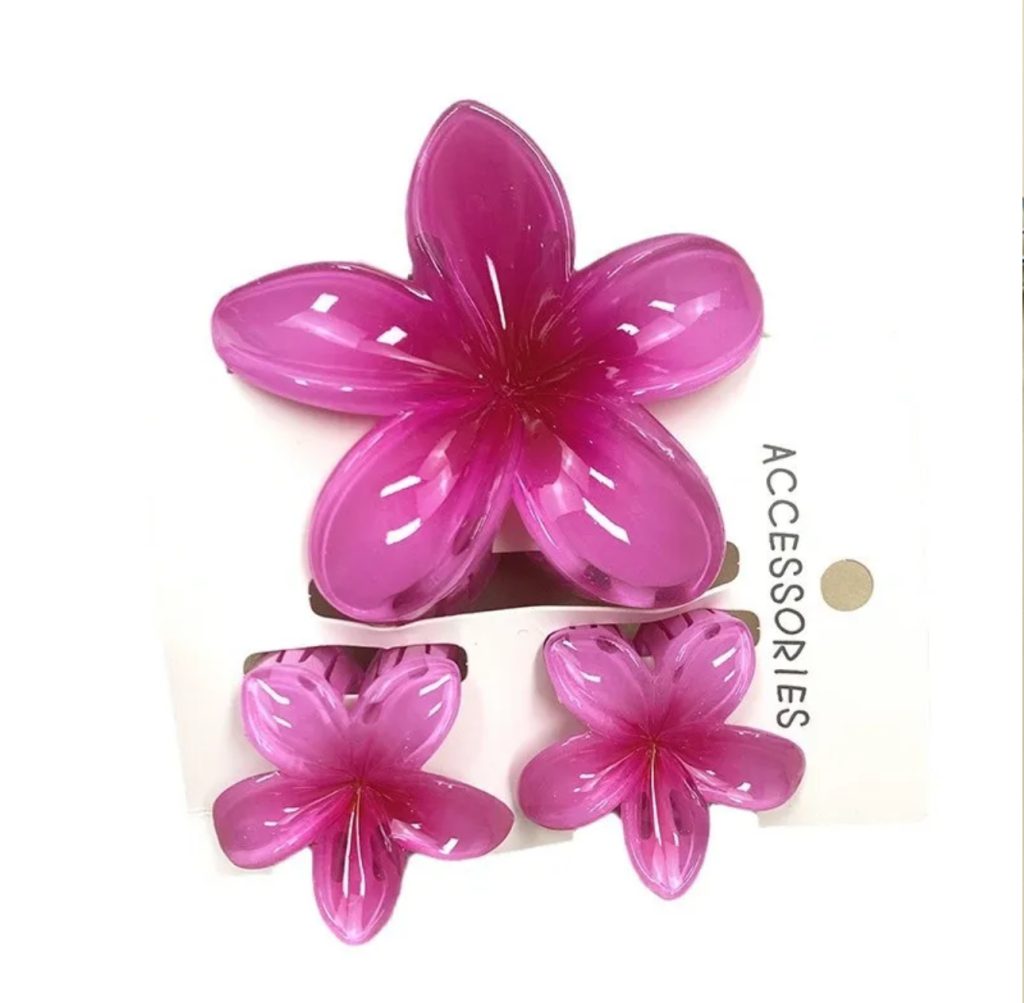 Set de 3 Pinzas Diseño Flor en Tendencia - Cute Shop