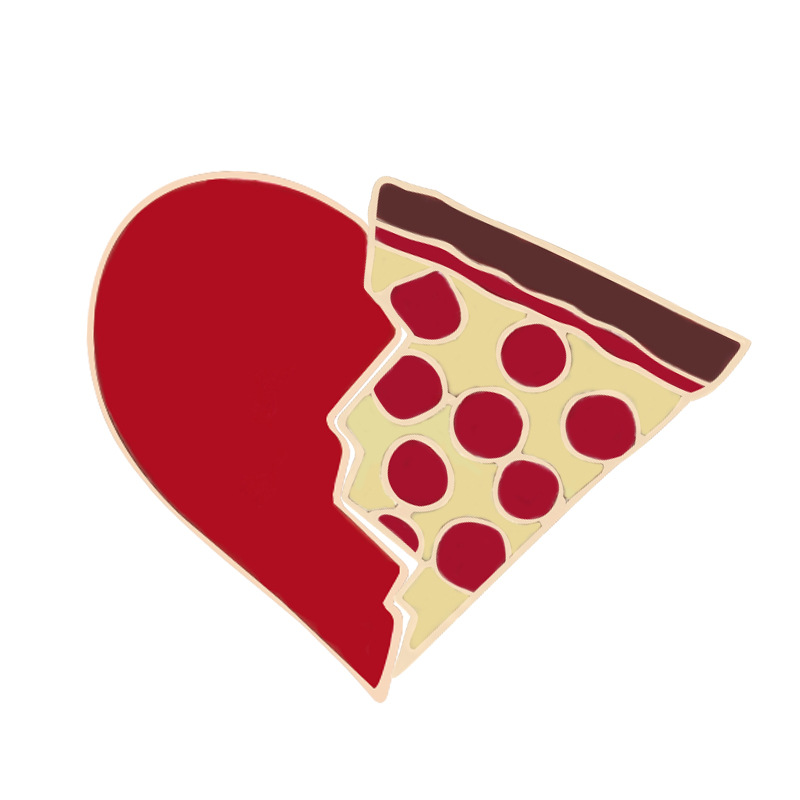 Pin Metálico Corazón Partido Corazón Complemento Pizza y Pasiones ...