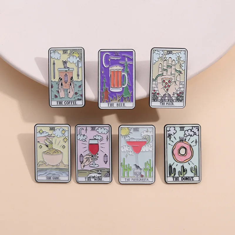Pin Metálico Colección "Tarot Moderno: Comida y Bebida" Cartas de Tarot ...